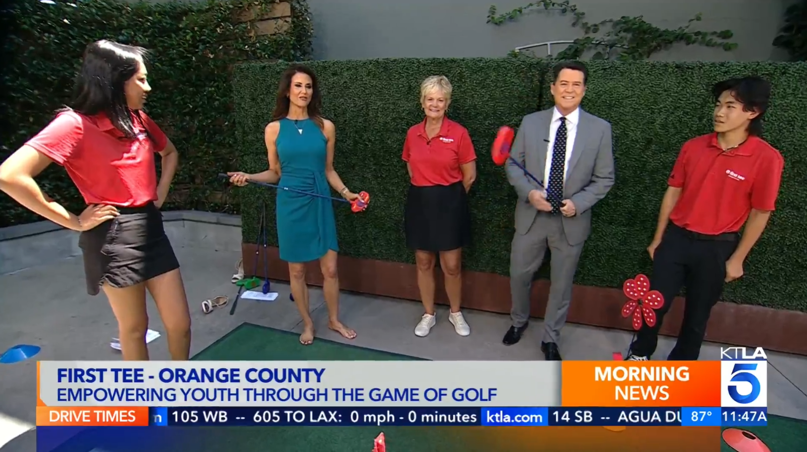 First Tee - Orange County empowering youth year-round through golf shown live on KTLA Morning ...